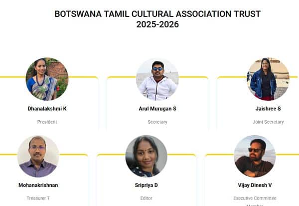 Botswana Tamil Cultural Association Trust (2025-2026)